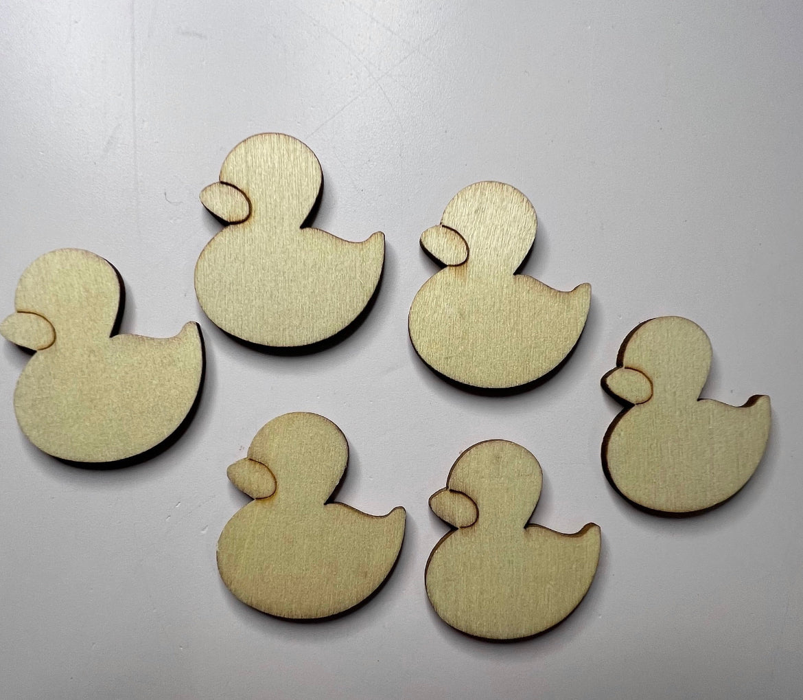 Wood Cut DUCKS Miniature Duck Dollhouse Natural Wood Cut Outs Mini Obj ...