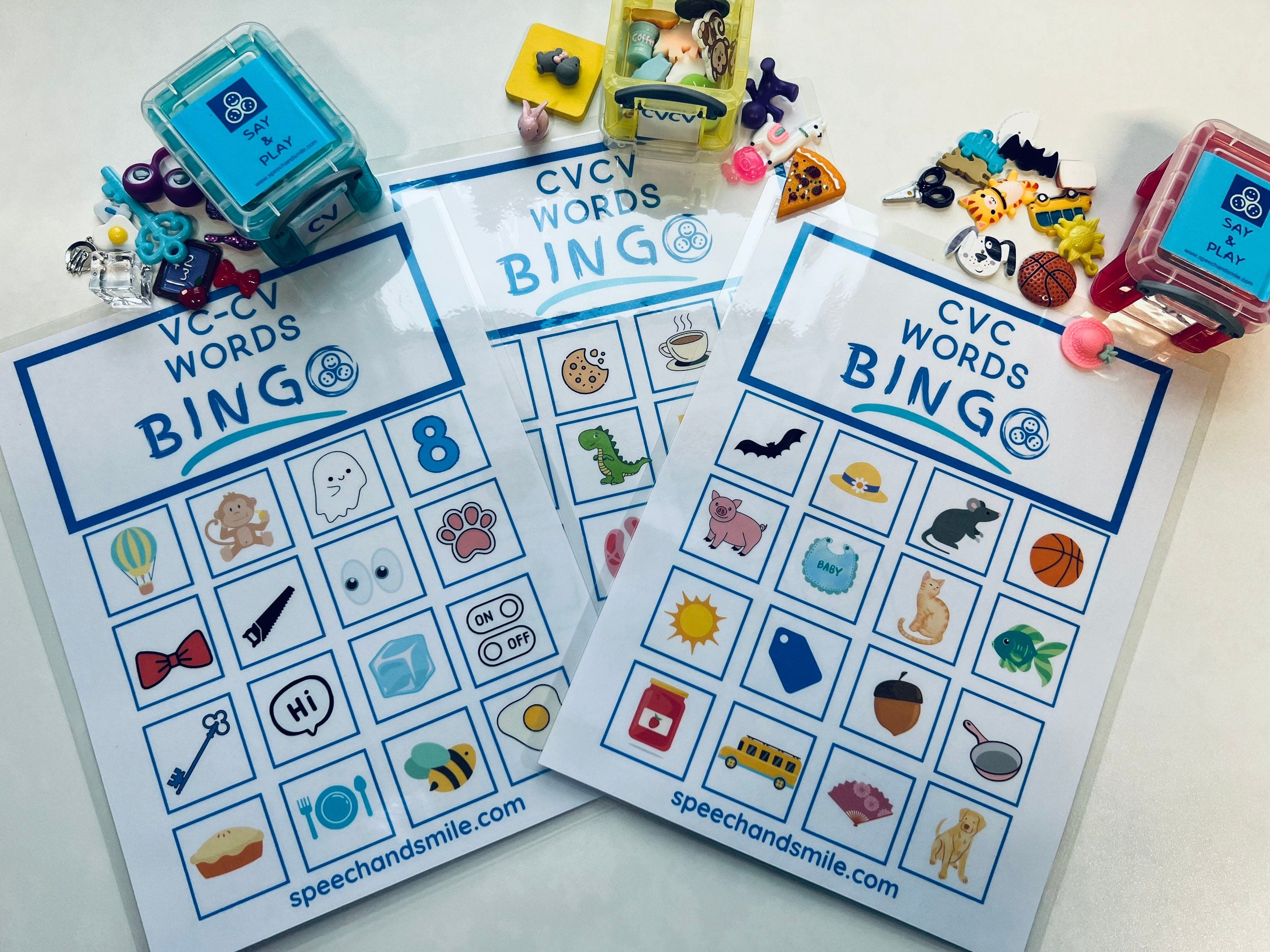 Apraxia Speech Therapy Bingo Boards for VC-CV-cvc-CVCV-Speech Therapy ...