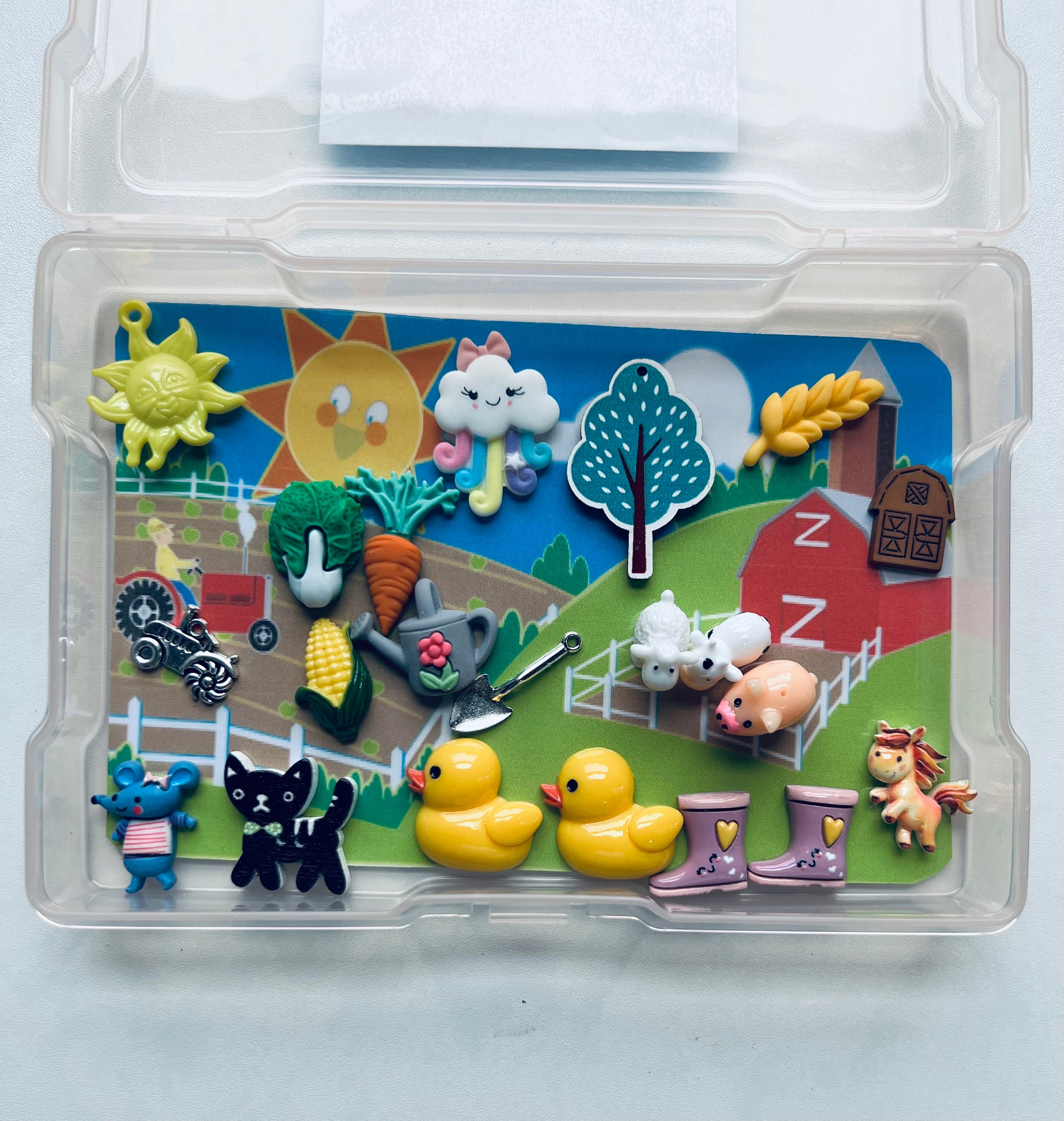 FARM Theme Mini Objects- Task Box-FARM Trinkets-Speech Therapy Mini Ob ...
