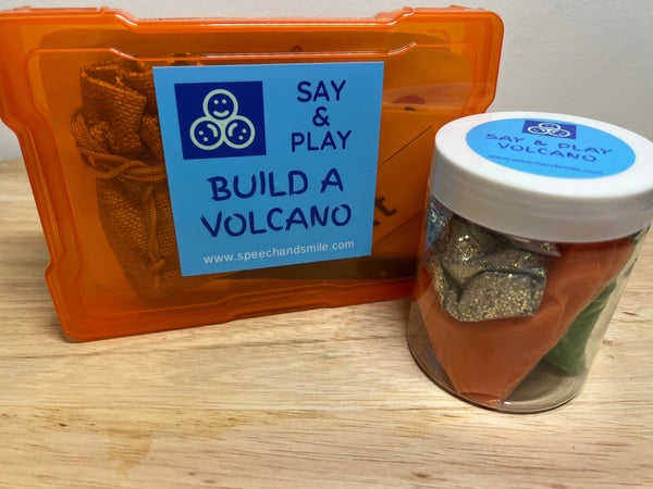VOLCANO Play Sequence Kit-Volcano Play dough Cup-Speech Therapy Langua ...
