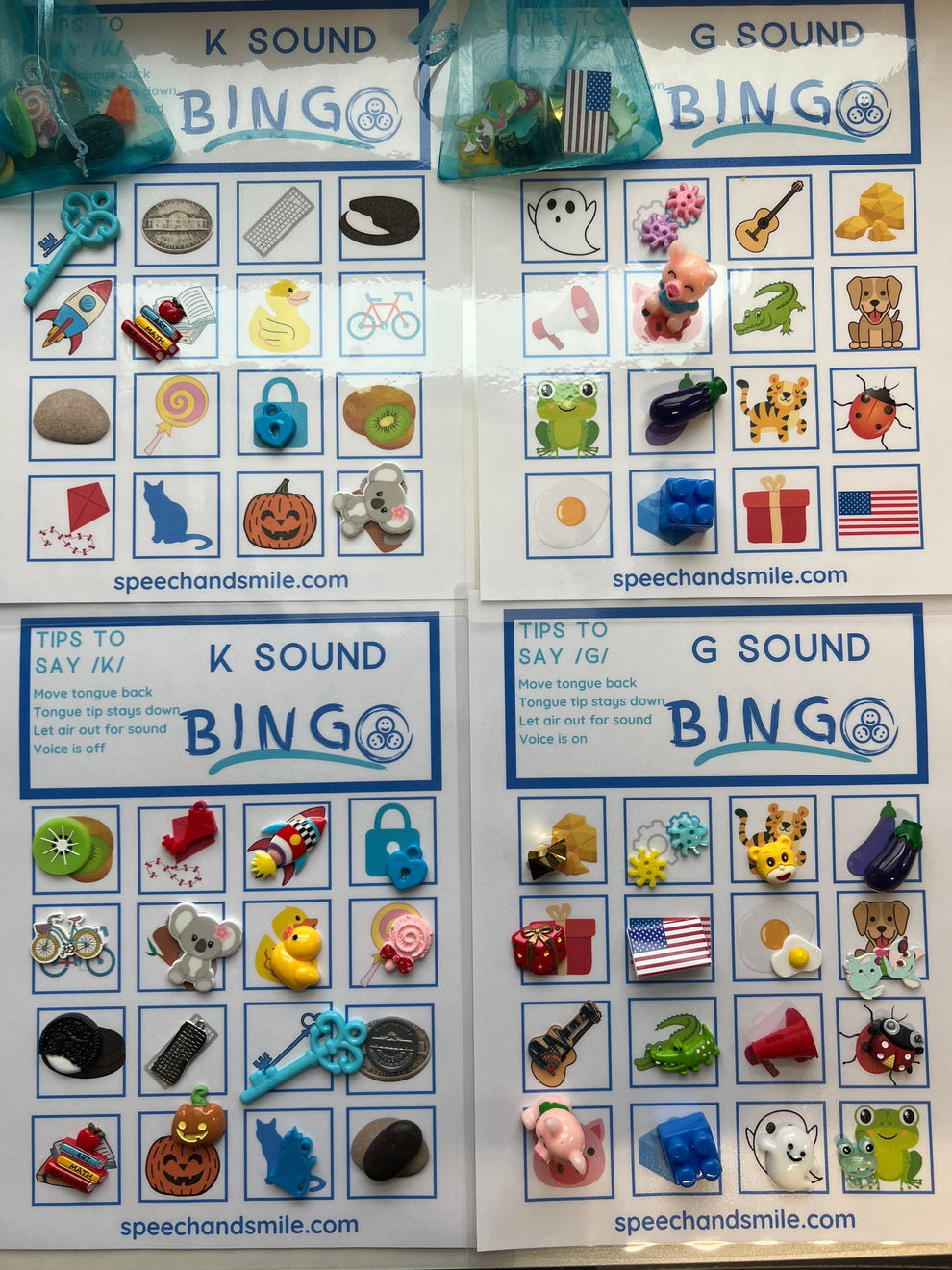 Say and Play Mini Objects Speech Therapy Bingo for Speech Sounds Mini ...