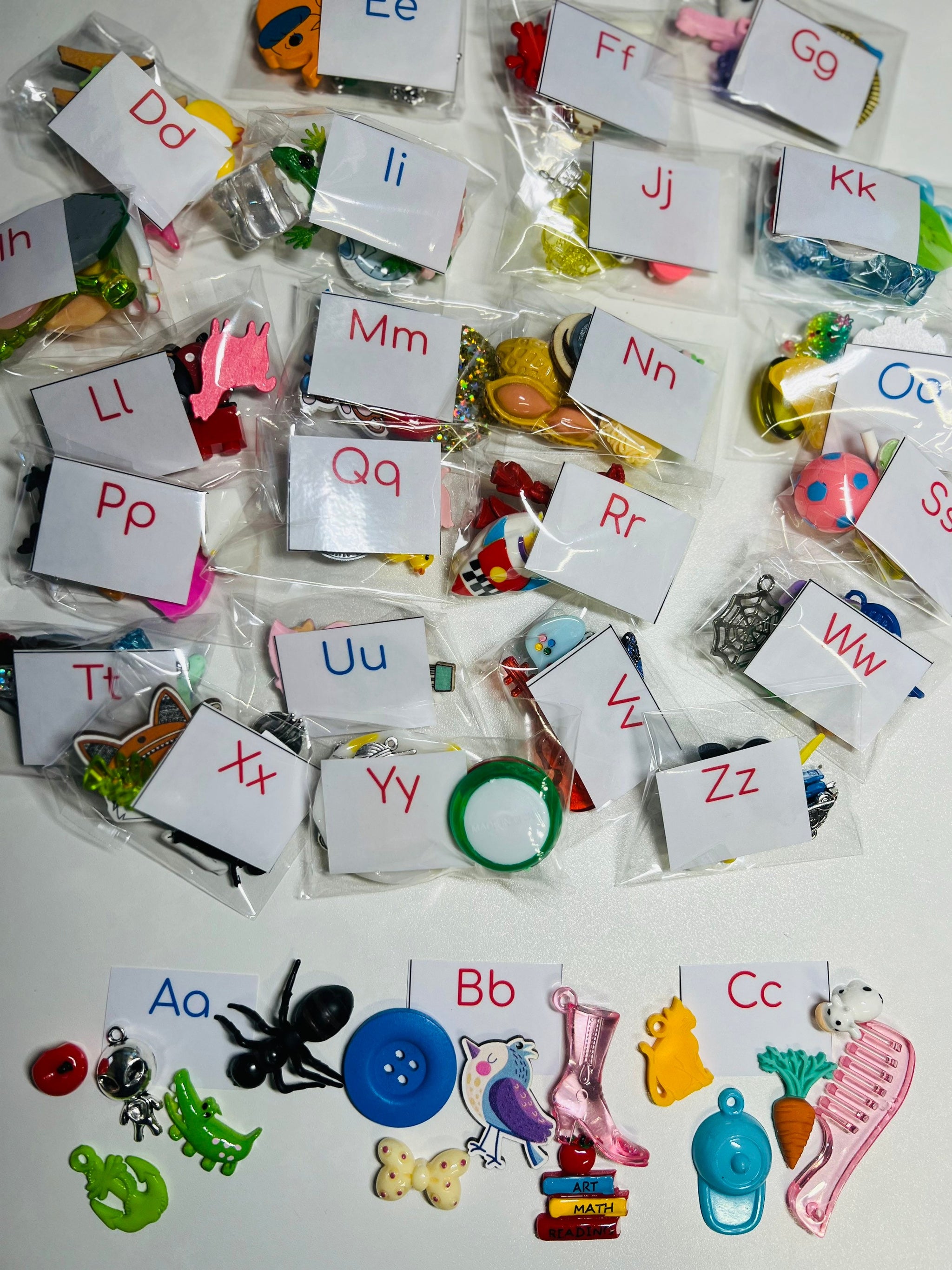 Alphabet Trinkets-5 per Letter Alphabet Objects-Beginning Sound Object ...