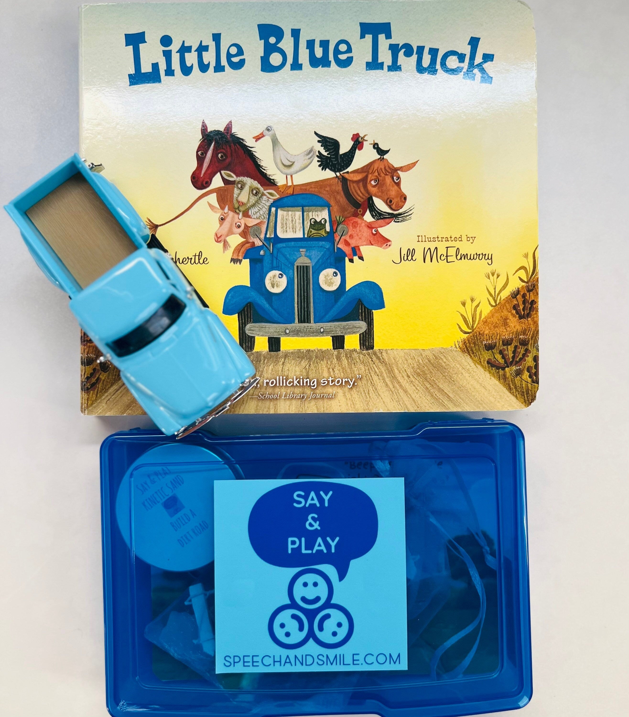 Little Blue Truck Story Kit and Book-Gift for Kids-Story Objects for L ...