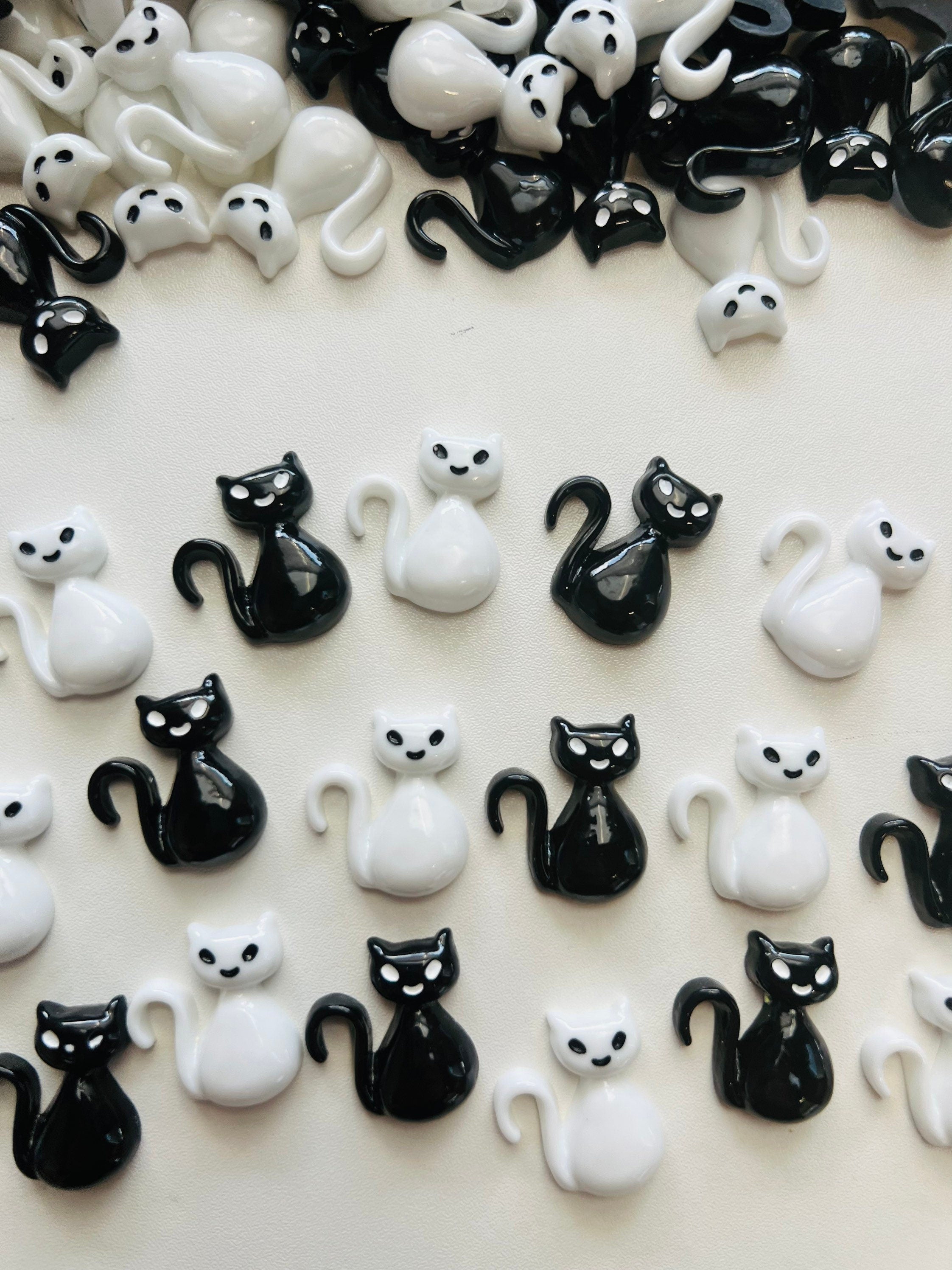 Mini Black Cat trinket white cat mini objects pet theme speech therapy ...
